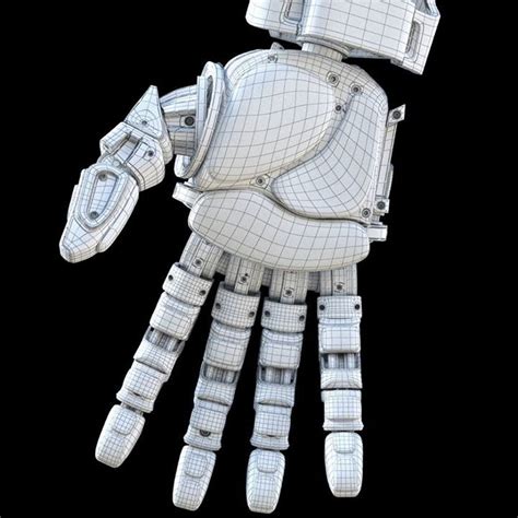 maya modeling robot hand arm machine cacciatore power armor sci fi