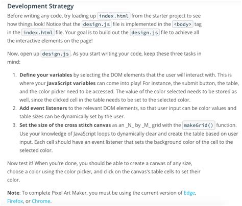 Development Strategy Before Writing Any Code Try Chegg