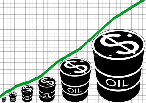 The Graph Of Oil Production Stock Vector Illustration Of Sign