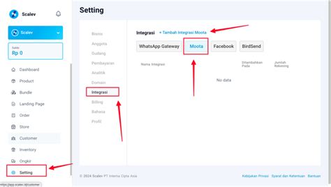 Tutorial Cara Integrasi Moota Ke Scalev Supaya Orderan Dengan Angka