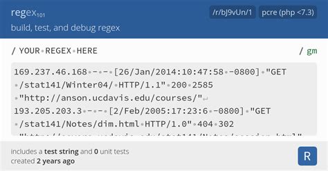 Regex101 Build Test And Debug Regex