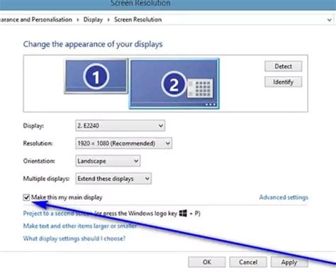 How To Change The Primary Monitor On Windows