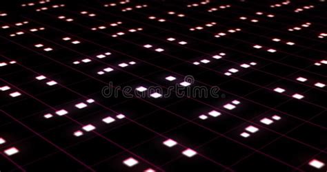Digital Floor Background Animation Of Blue Gradation Glowing Dots Pattern Stock Footage Video