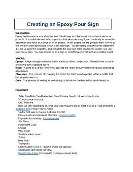 FAB LAB CNC Machining Lesson D DESIGN Making An Epoxy Pour Sign