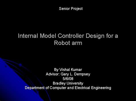 senior project internal model controller design for a