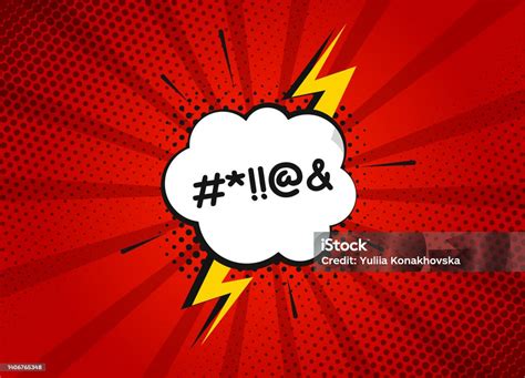 욕설로 말풍선 욕설에 대한 스톡 벡터 아트 및 기타 이미지 욕설 만화 격노한 Istock