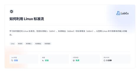 如何利用 Linux 标准流 Labex