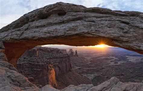 Обои природа скалы каньон Usa Mesa Arch Utah Canyonlands National Park на телефон и