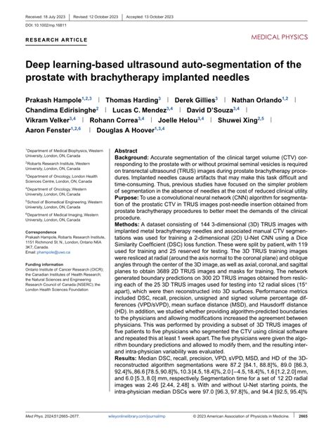 Deep Learning‐based Ultrasound Auto‐segmentation Of The Prostate With Brachytherapy Implanted