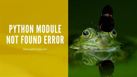 How To Solve ModuleNotFoundError In Python Pythonpip