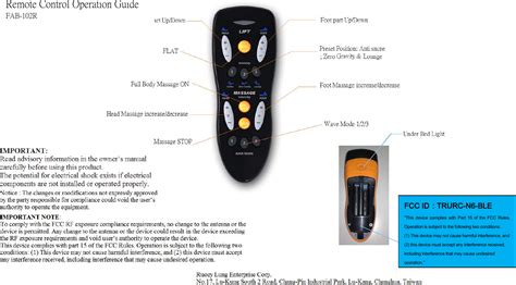 Ruoey Lung Enterprise Rc N6 Ble Remote Control User Manual