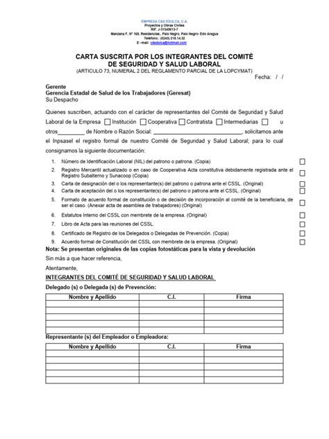 2 2 Carta Suscrita Por Los Integrantes Del Cssl Pdf