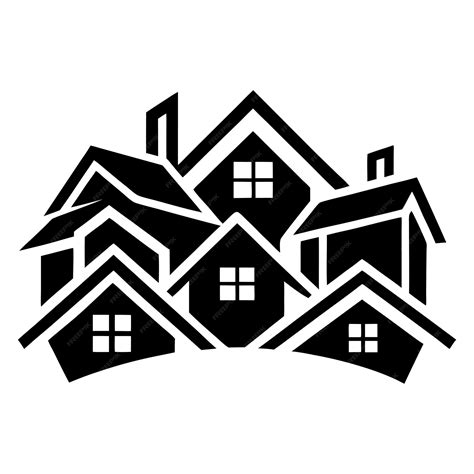 Nested Houses Logo Design Symbolizing Community And Property Types Premium Ai Generated Vector