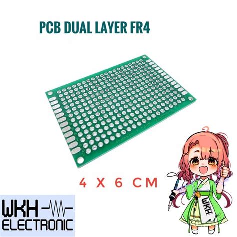 Pcb Hole 4x6cm Double Layer Fiber Matrix Circuit Board Double Sided 4x6
