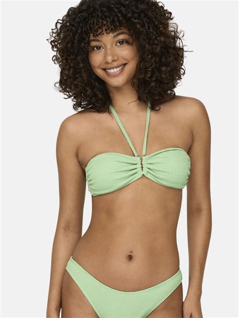 Only Tropez Struc Namdeau Bikini Top Patina Green Womens Costumes