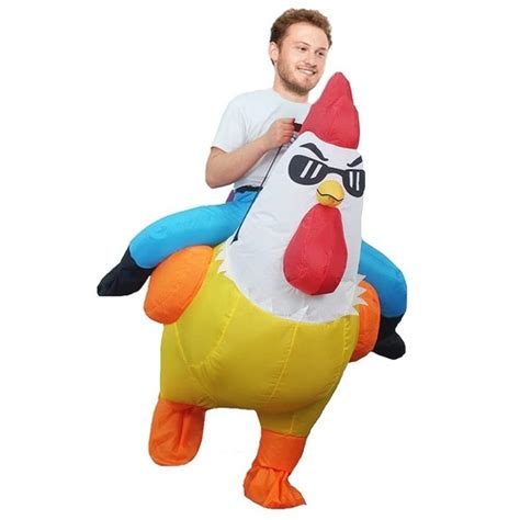 Inflatable Rooster Costume Outfit Halloween Adult Funny Dress Up