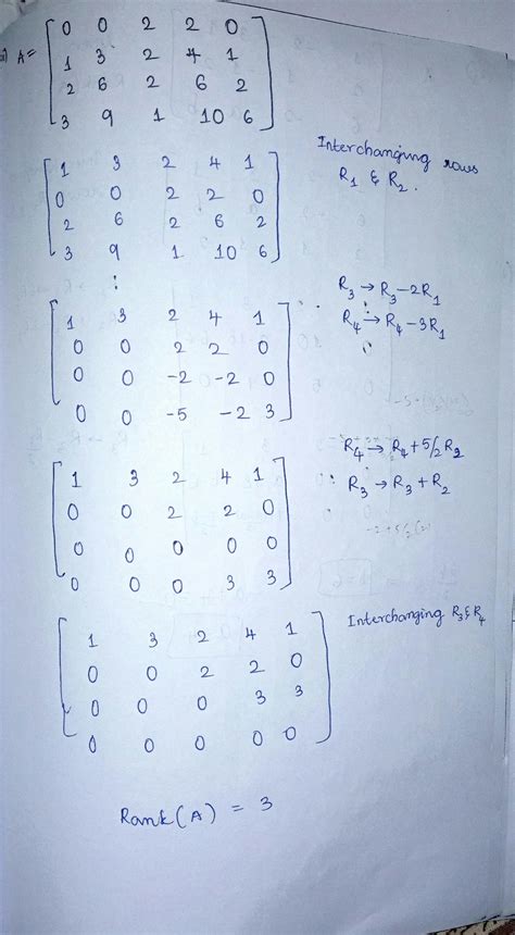 Solution 1 Maths 1 Assignment On Matrices For B Tech First Year