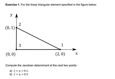Solved Exercise 1 For The Linear Triangular Element