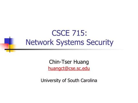 Ppt Csce 715 Network Systems Security Powerpoint Presentation Free Download Id4588435