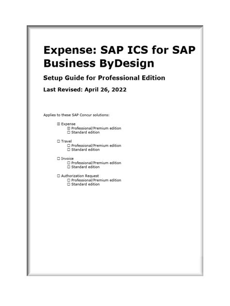 Exp Sg Sap Ics Bydesign Pdf Business Credit Card
