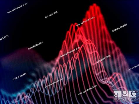 3d Sound Waves Big Data Abstract Visualization Business Charts