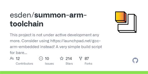 Github Esdensummon Arm Toolchain This Project Is Not Under Active