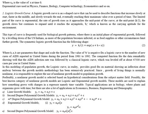 Mathematical And Stochastic Growth Models