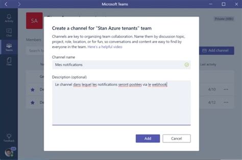 Remonter Des Informations Azure Dans Microsoft Teams Avec Les Webhooks