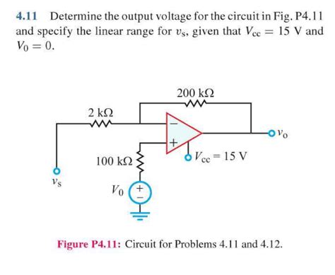 solved 4 11 determine the output voltage for the circuit in fig p4