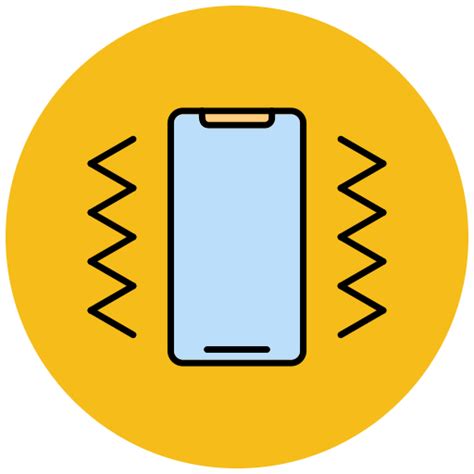 phone vibration generic outline color icon