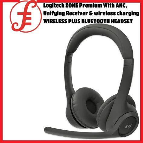 Logitech Zone Premium With Anc Unifying Receiver And Wireless Charging