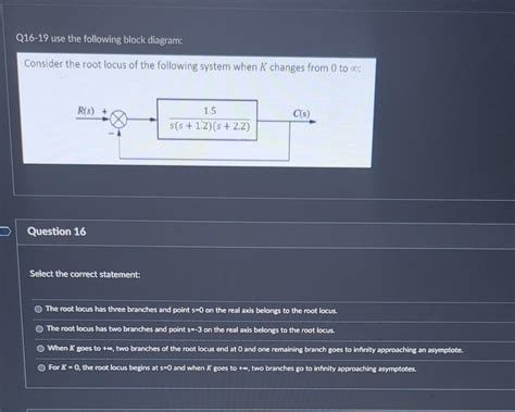 solved consider the root locus of the following system when