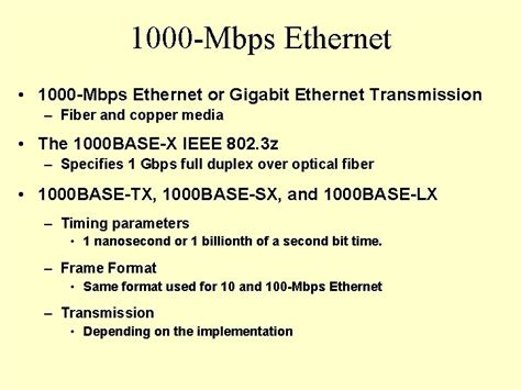 Module 7 Chapter 6 Ethernet Technologies 10 Mbps