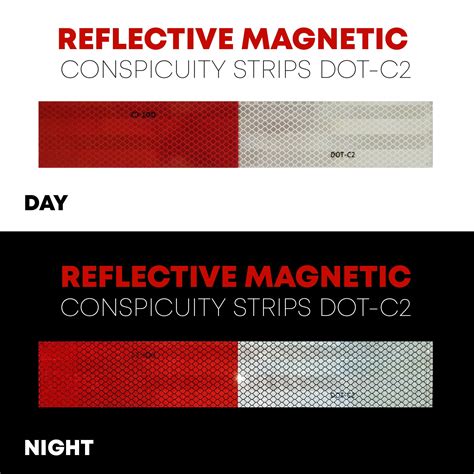 Reflective Magnetic Tape Conspicuity Strips Dot C2 Approved Tiresfx