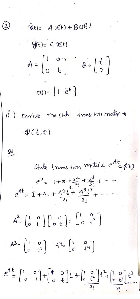 Xt Axt Btut 2 Consider The Following System Yt Ctxt