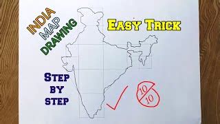 Easy Way To Draw India Map How To Draw Map Of India Doovi