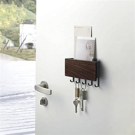 Bxt Key Holder For Wall Adhesive Mail Holder With 5 Key