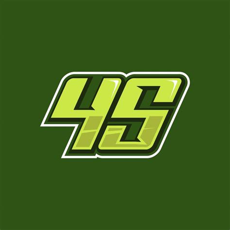 Racing Number 45 Logo Design Vector 16665903 Vector Art At Vecteezy