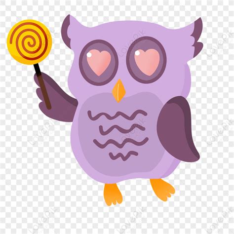Greedy Cute Owllollipopheadsetcartoon Png Picture And Clipart Image