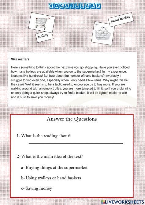 scanning and skimming interactive worksheet live worksheets