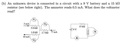 Solved B An Unknown Device Is Connected In A Circuit With Chegg