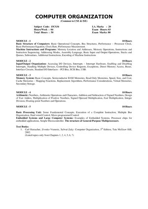 COA Mod4 Az Documents This Is The Complete Notes Of Computer Architecture And It Application