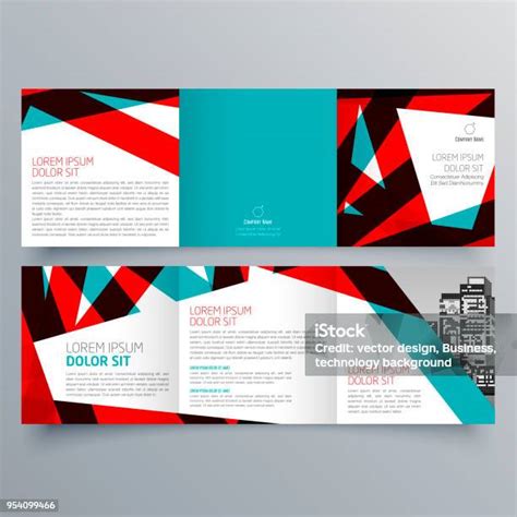 브로셔 디자인 브로셔 템플릿 창조적인 삼중 트렌드 브로셔 3단 브로슈어에 대한 스톡 벡터 아트 및 기타 이미지 3단 브로슈어