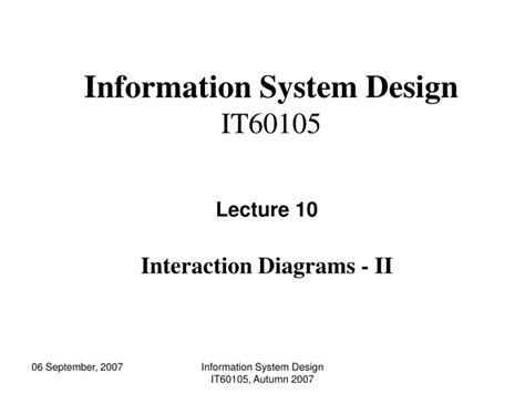Ppt Information System Design It60105 Powerpoint Presentation Free