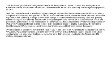 Executive Summary Oracle Rac On Powerflex Rack Dell Technologies Info Hub