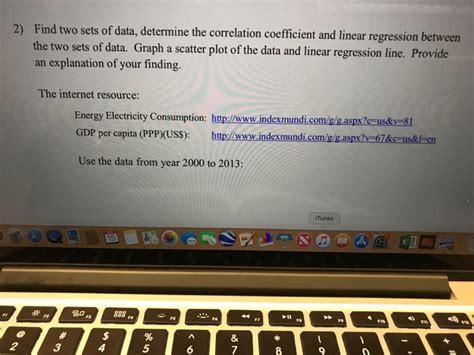 Solved Find Two Sets Of Data Determine The Correlation Chegg