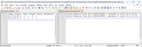 Type 4 Tables Group — Flo 2d Tutorials Documentation