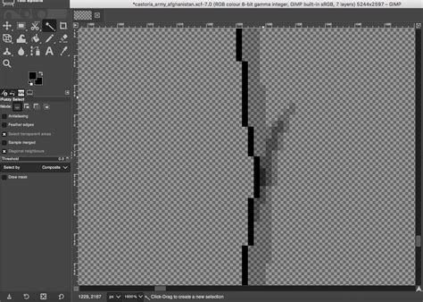 how to stop the fuzzy select tool selecting different opacity r gimp