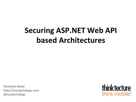 securing asp web api ndc oslo 2013 speaker deck