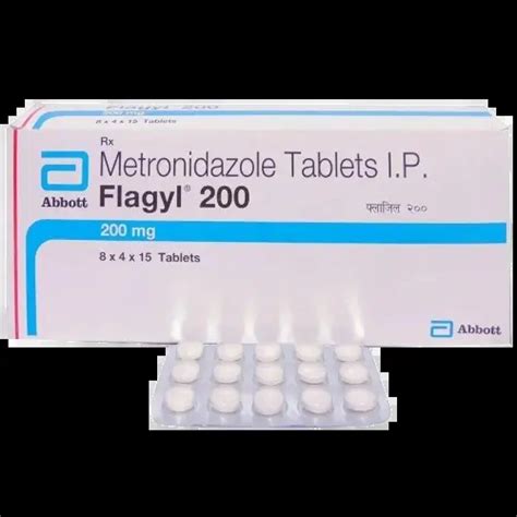 Flagyl 200 Mg Tablets Antibiotic For Infections And Parasites